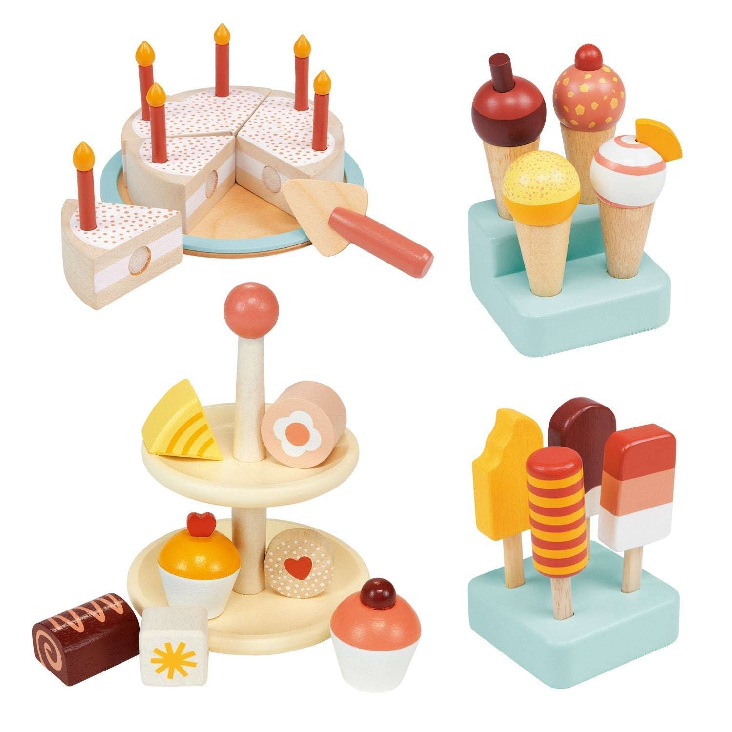Sweet Treats Kids Play Bundle | Wooden Ice Cream & Smoothie Pretend ...